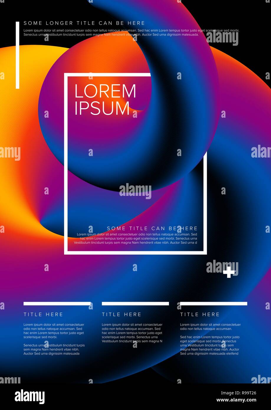 Modern vector flyer poster template with sample content Stock Vector ...