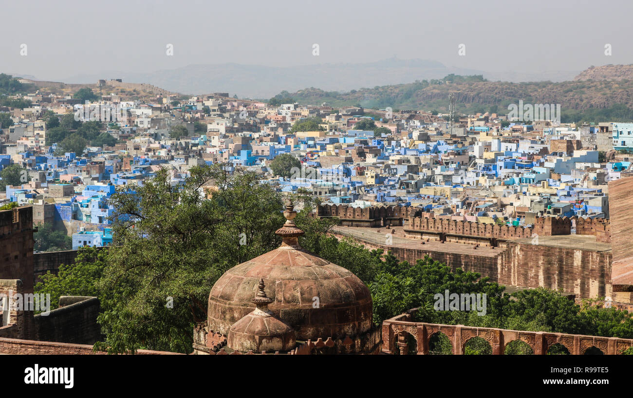 The Blue City, Jodhpur. A Skyview of Jodhpur City from the top of ...