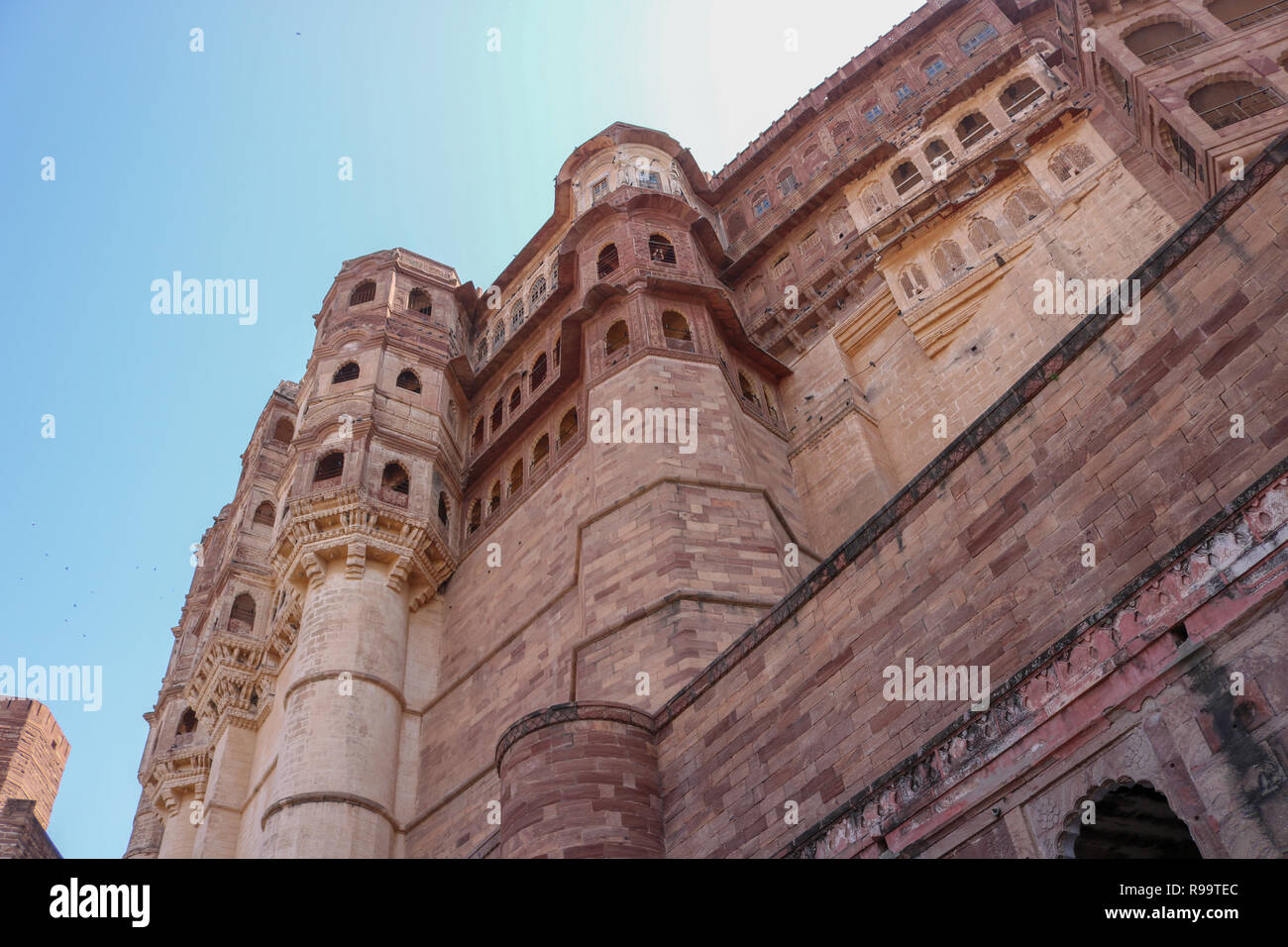 The exterior of Mehrangarh Fort. Mehrangarh or Mehran Fort, located in ...
