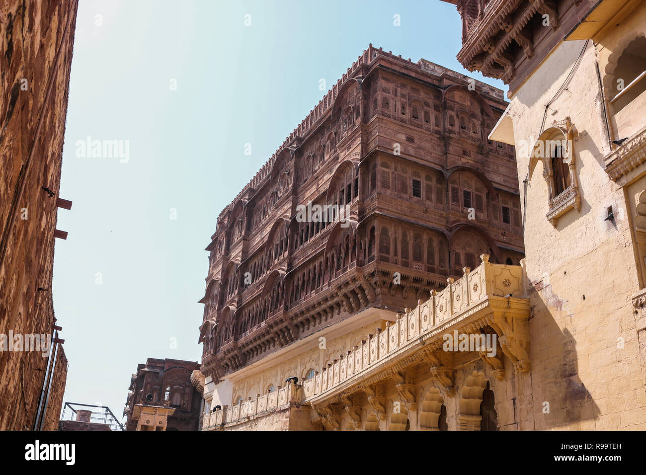 The exterior of Mehrangarh Fort. Mehrangarh or Mehran Fort, located in ...