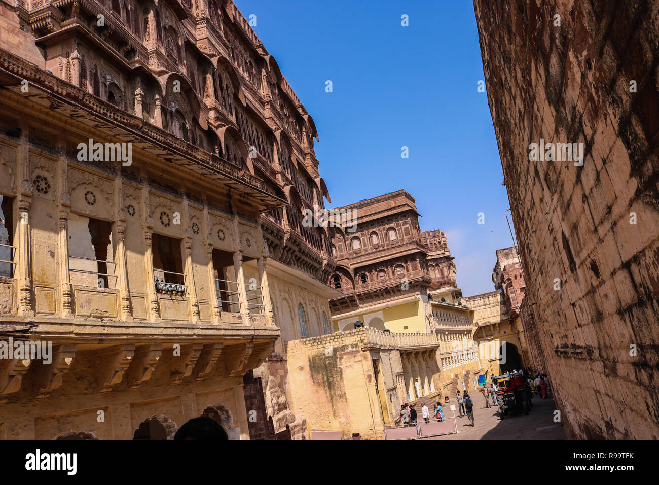 The exterior of Mehrangarh Fort. Mehrangarh or Mehran Fort, located in ...
