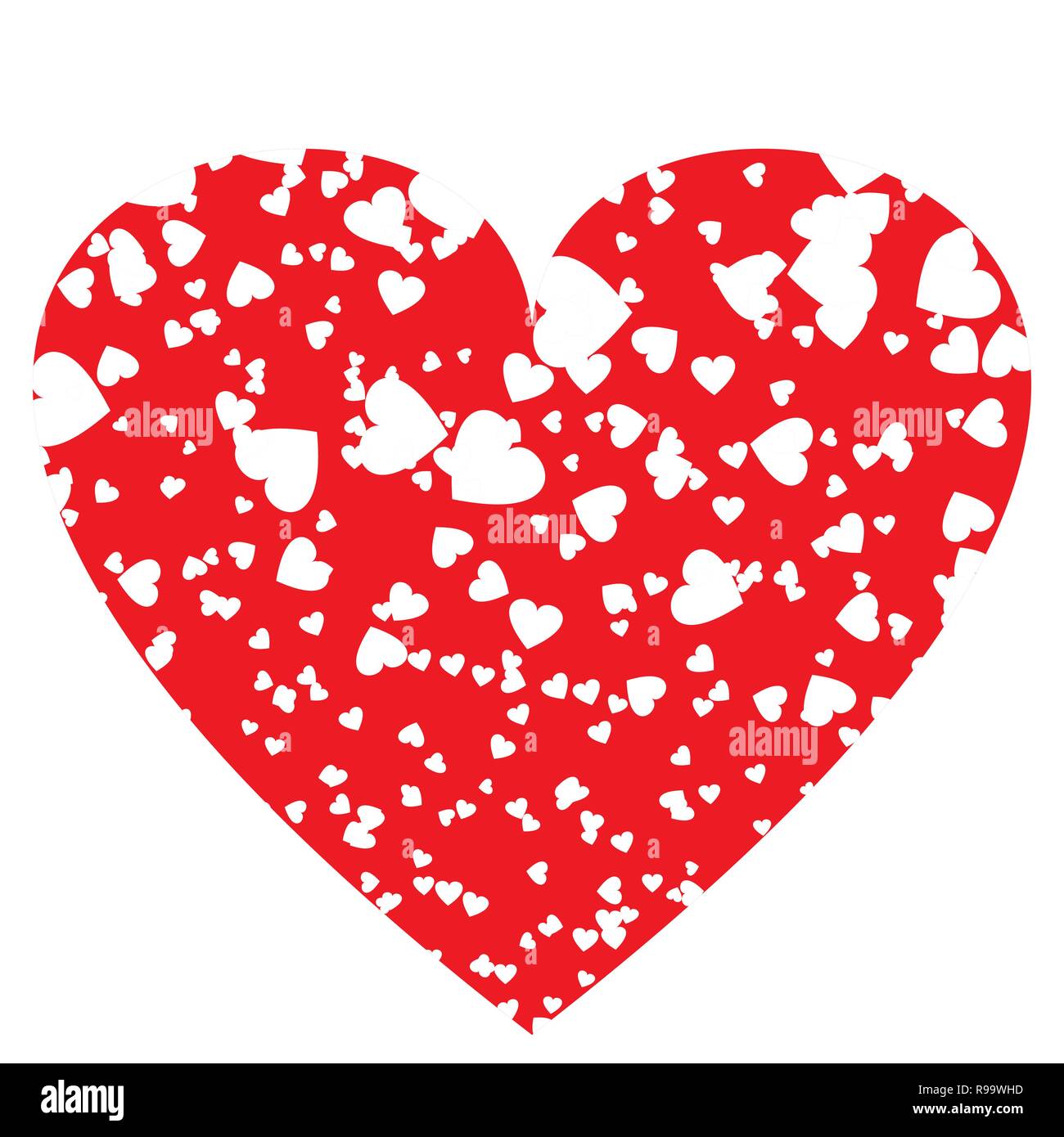 Heart of small hearts icon vector. Love symbol. Valentine s Day sign ...
