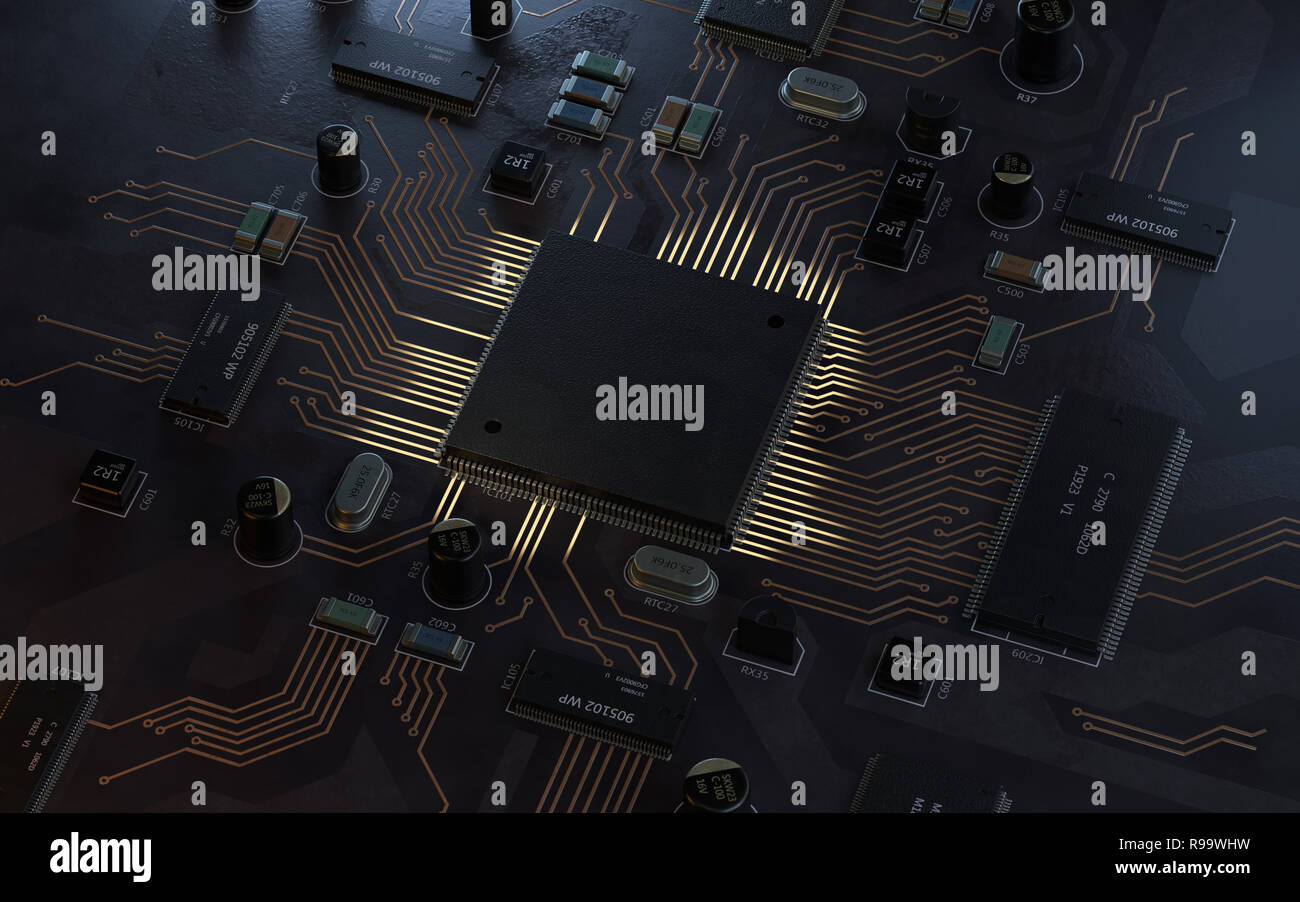 Central Computer Processors CPU concept. 3d rendering,conceptual image Stock Photo - Alamy