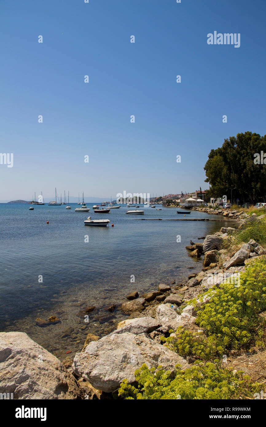 Old traditional greek rowing boat hi-res stock photography and images ...