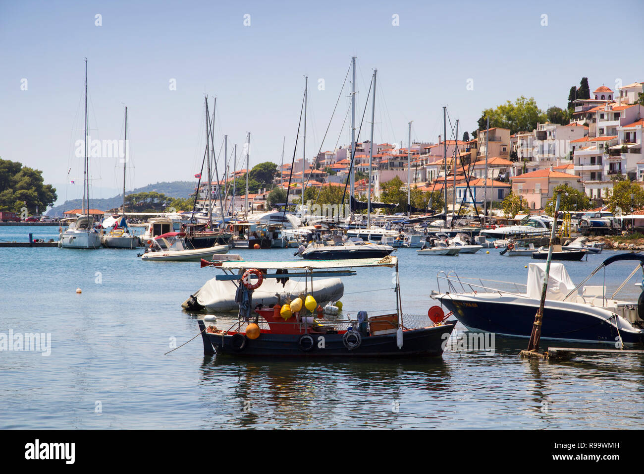 Old traditional greek rowing boat hi-res stock photography and images ...