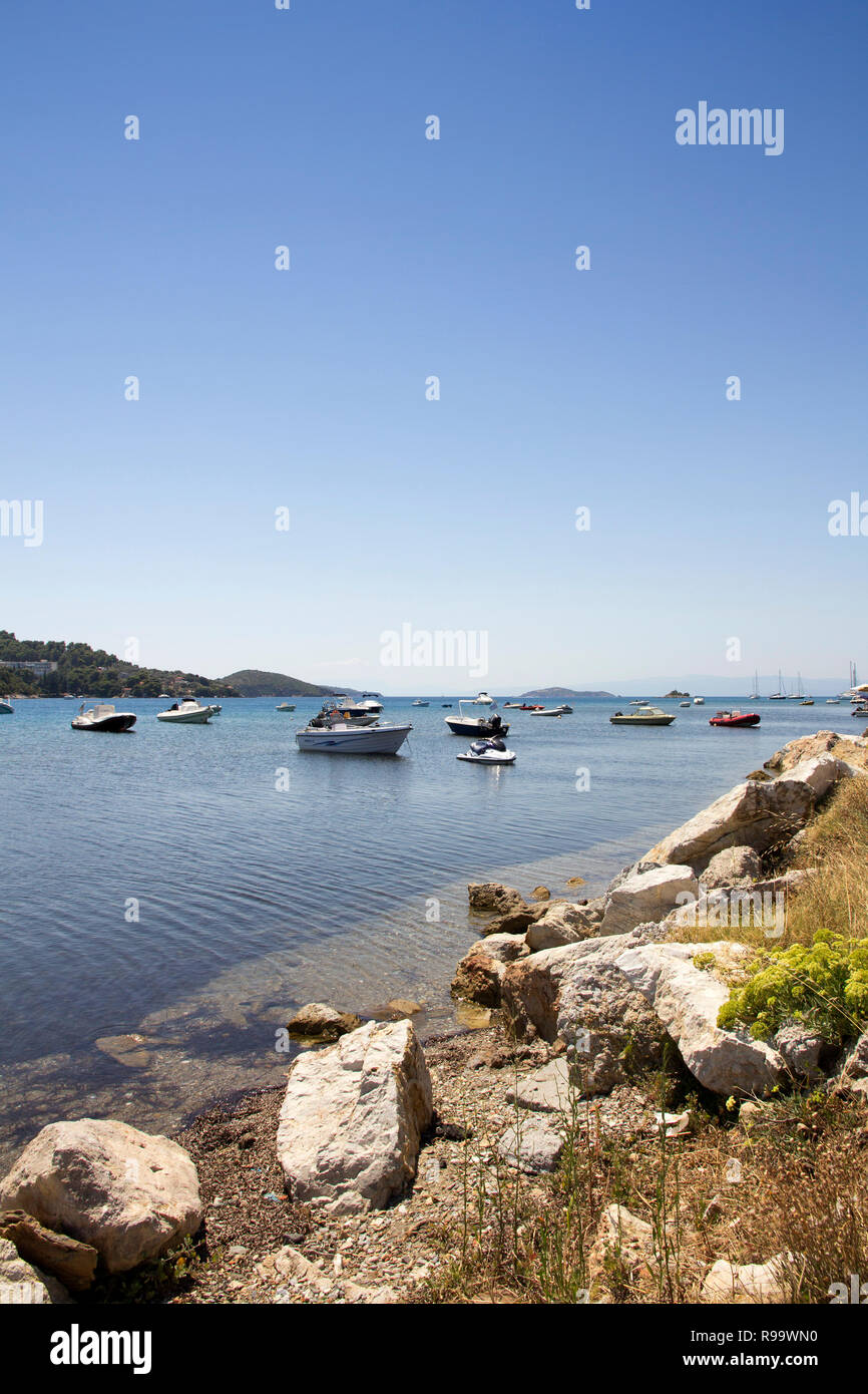 Old traditional greek rowing boat hi-res stock photography and images ...