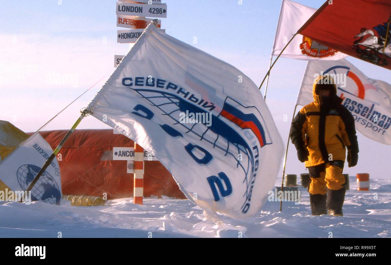 The history of the Arctic. 2003 Barneo ice airfield. It drifts 150 ...