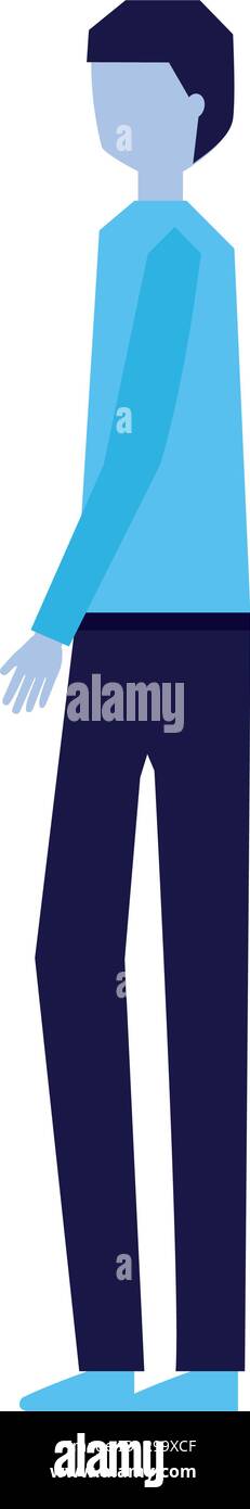 man character standing on white background vector illustration Stock ...