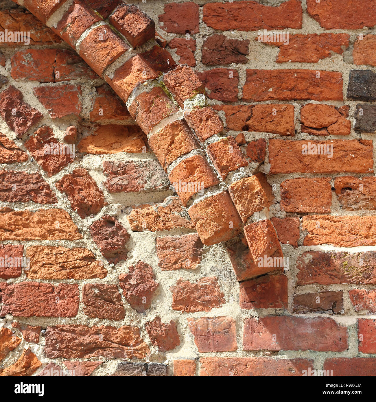 Fragment of a Romanesque wall Stock Photo - Alamy
