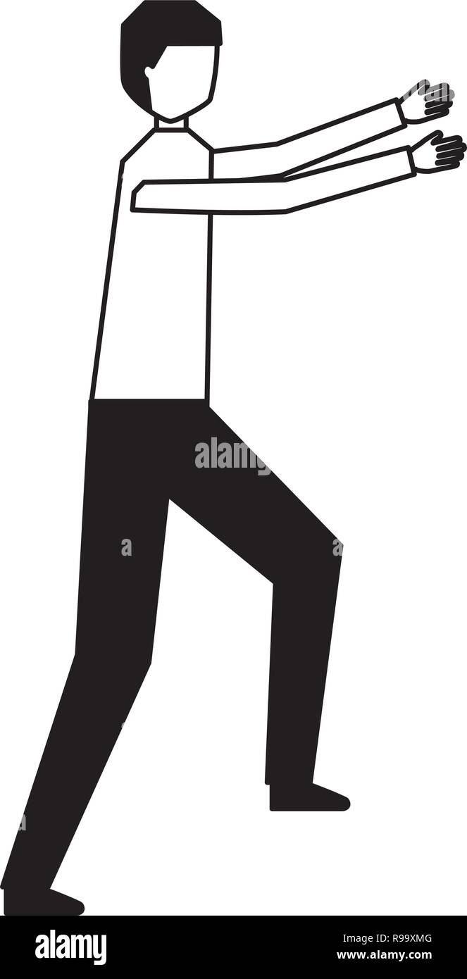 man character standing on white background vector illustration Stock ...