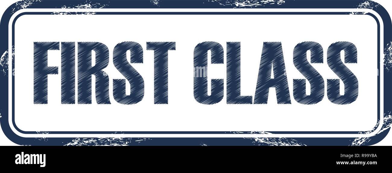 First class. Square grungy stamp. Vector illustration Stock Vector Image & Art - Alamy