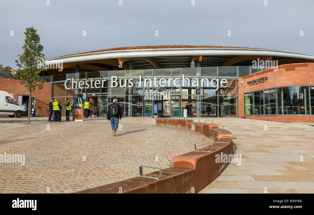 Chester Bus Interchange or Bus Station at Chester, the County town of ...