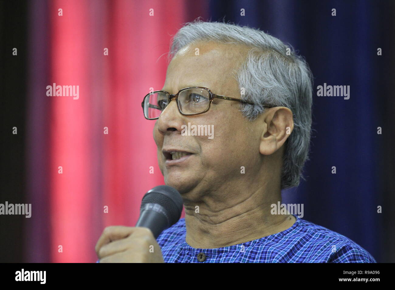 Portrait of Nobel Prize Laureate Professor Muhammad Yunus, who won the ...