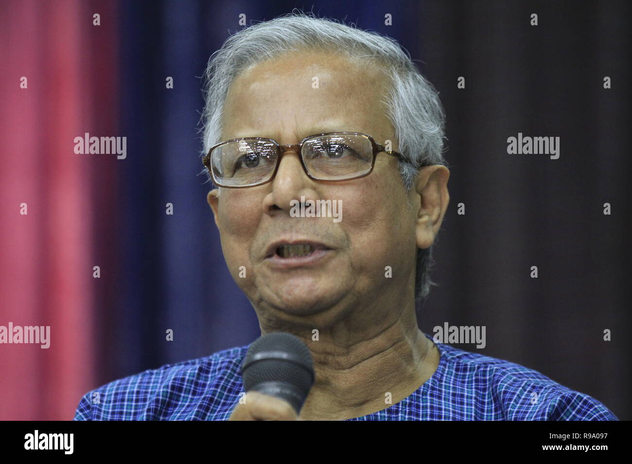 Portrait of Nobel Prize Laureate Professor Muhammad Yunus, who won the ...
