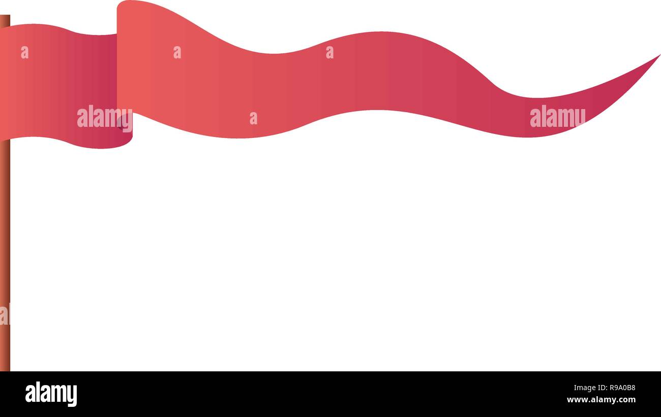 red flag waving isolated icon vector illustration design Stock Vector ...