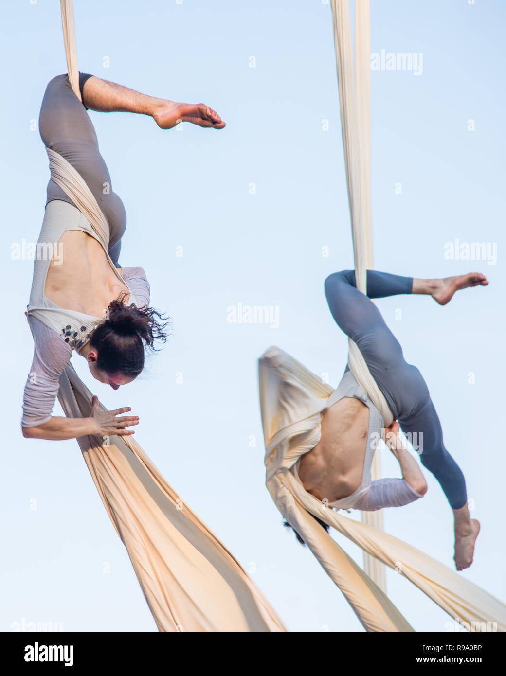 Acrobatics on flag pole hi-res stock photography and images - Alamy