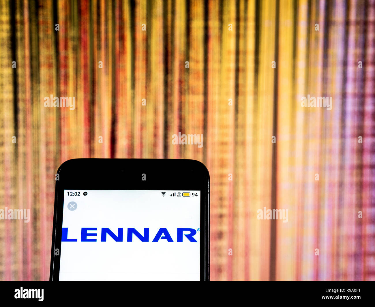 Lennar Corporation Home construction company logo seen displayed on ...