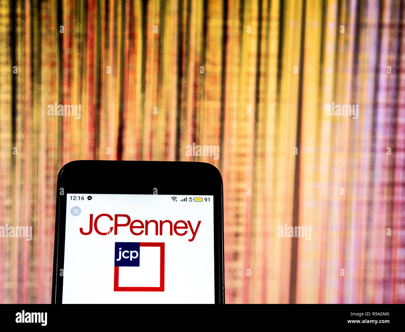 J. C. Penney Department store company logo seen displayed on smart ...