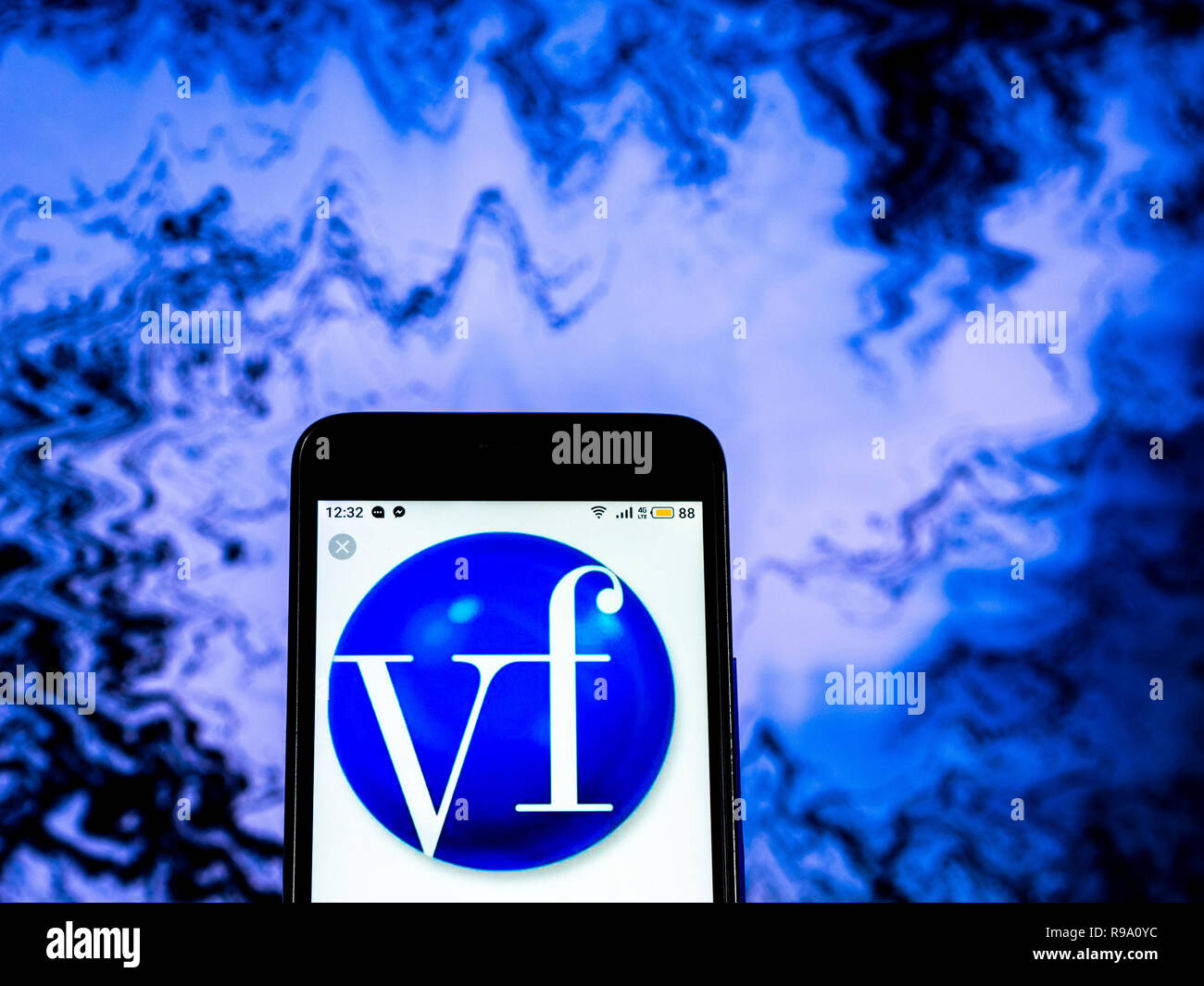 VF Corporation Apparel company logo seen displayed on smart phone Stock ...