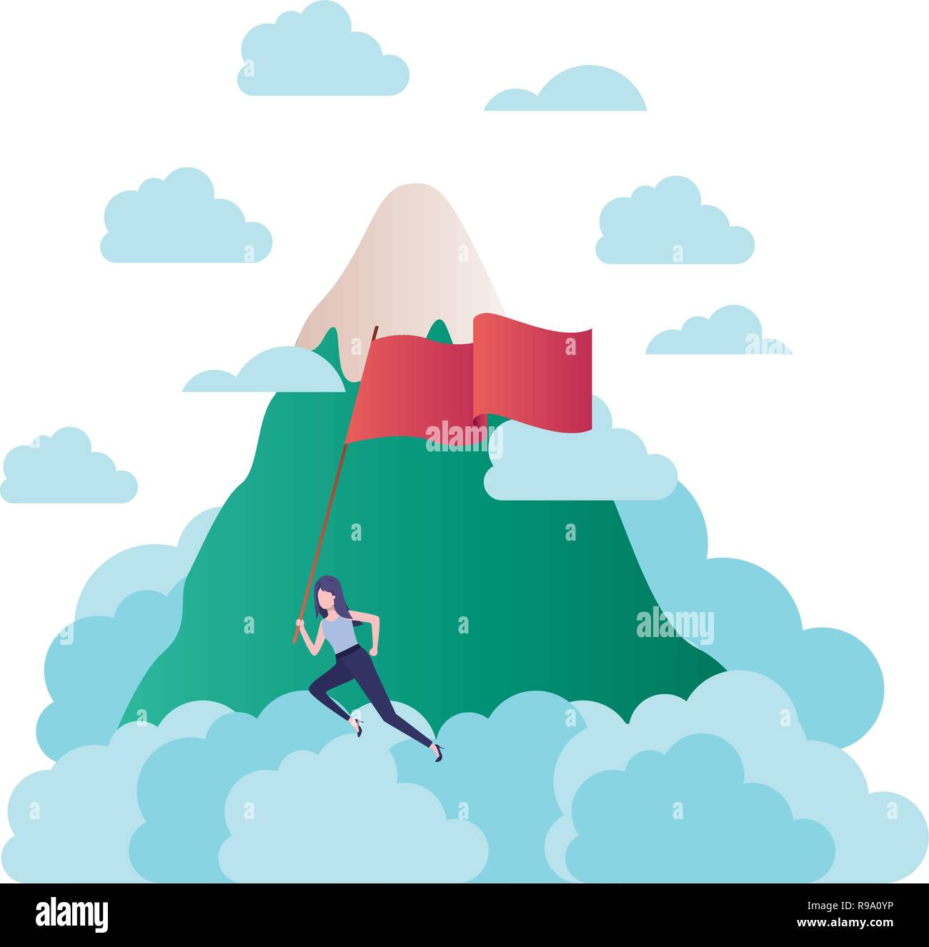 Reach the peak Stock Vector Images - Alamy