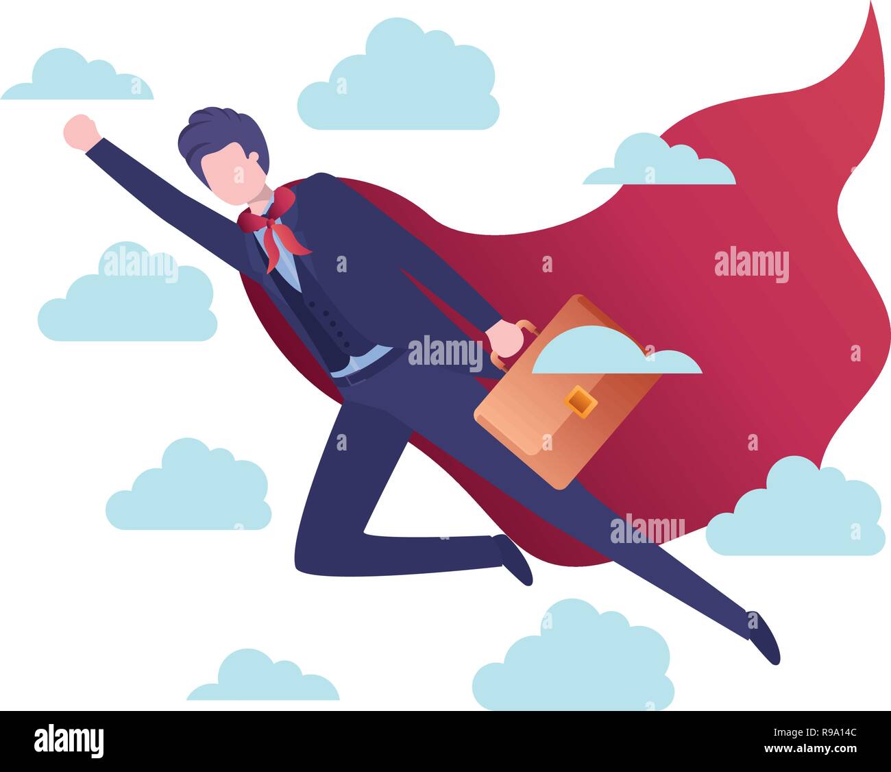 Elegant businessman portfolio vector hi-res stock photography and ...