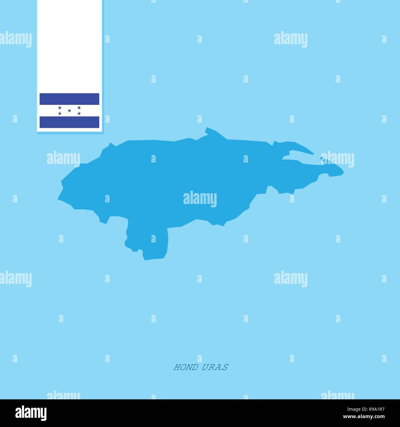 Honduran flag honduras Stock Vector Images - Alamy