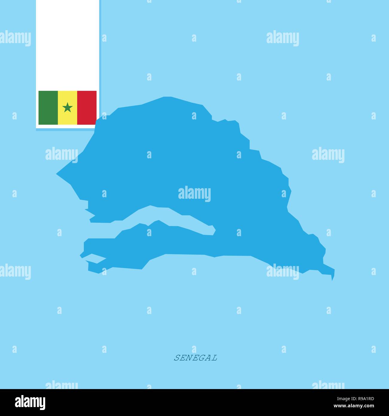 Map of africa senegal Stock Vector Images - Alamy