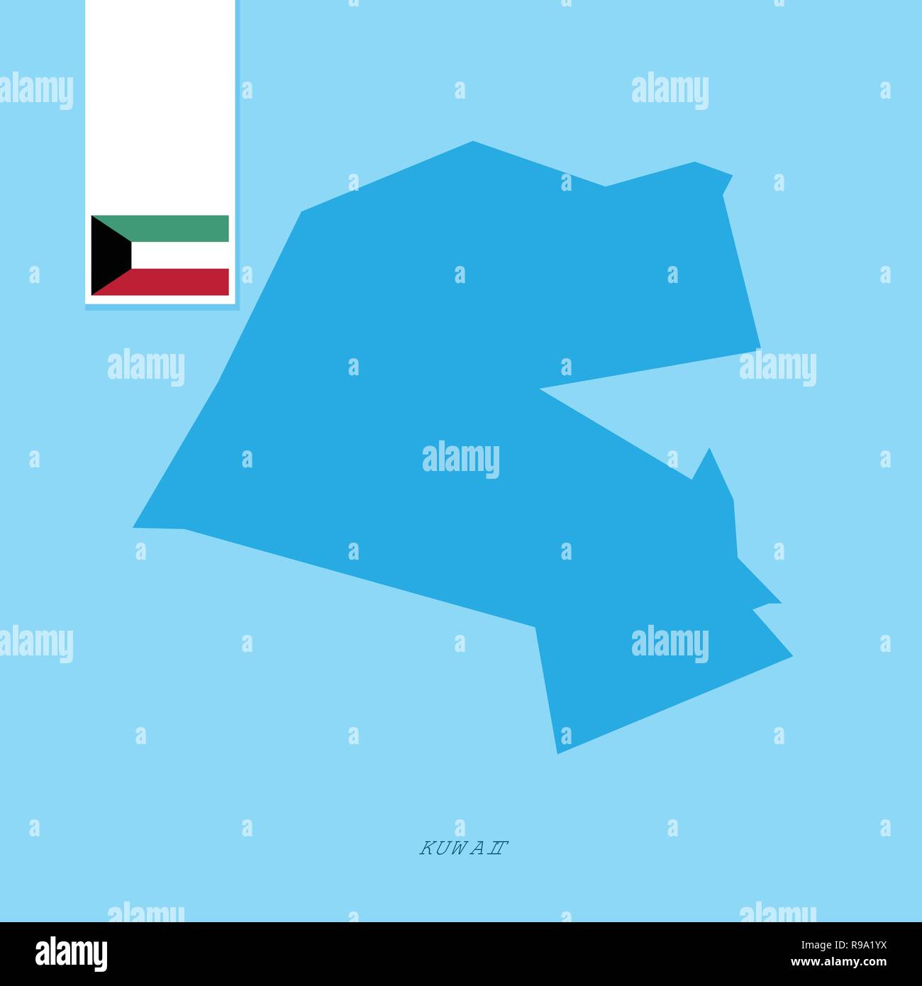 Middle east map kuwait Stock Vector Images - Alamy