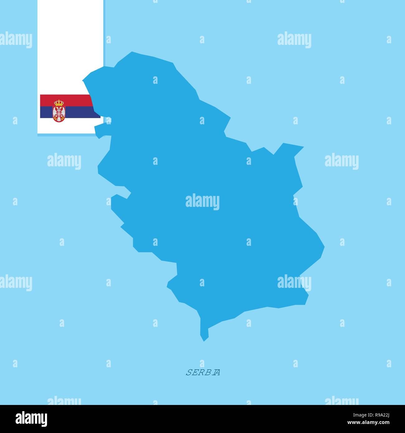 Republic of serbia map hi-res stock photography and images - Alamy