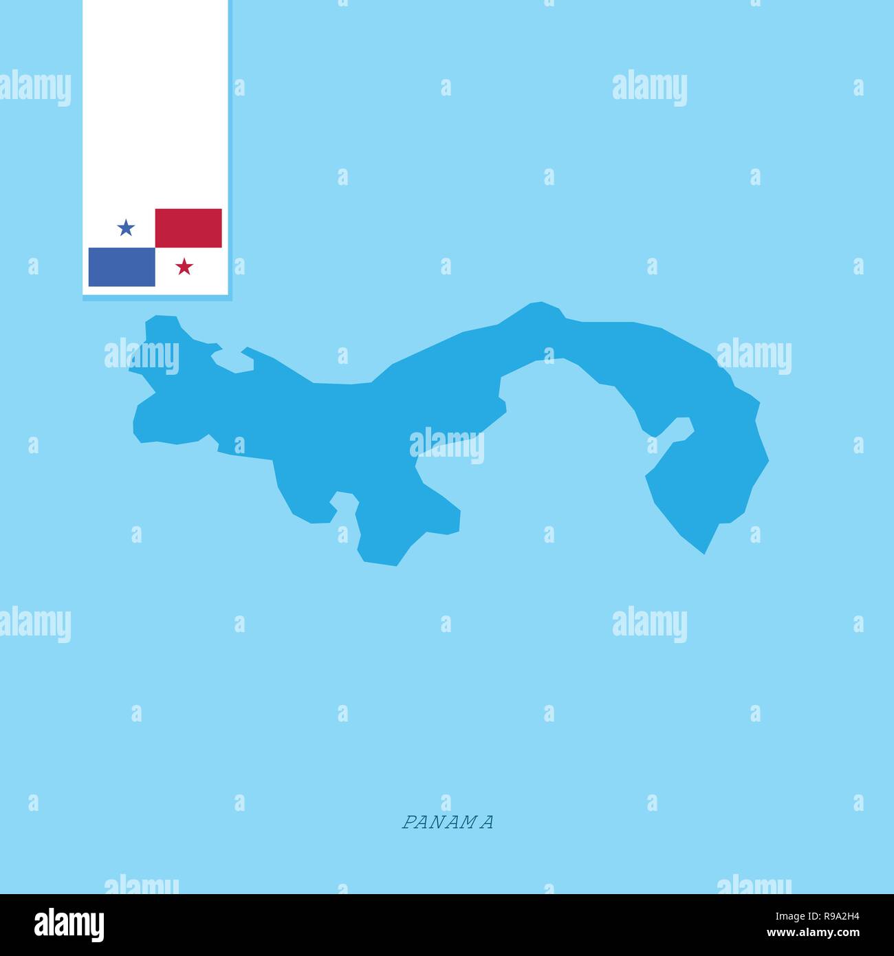Panama country map hi-res stock photography and images - Alamy