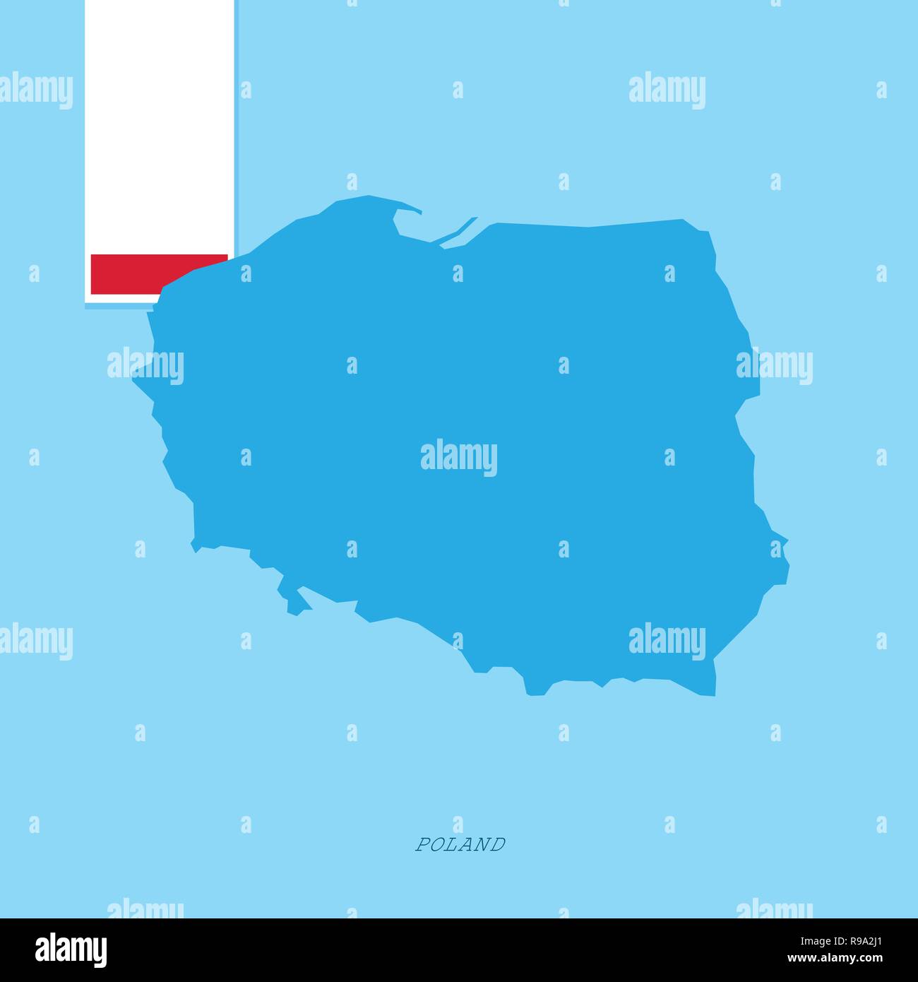 Poland country map hi-res stock photography and images - Alamy