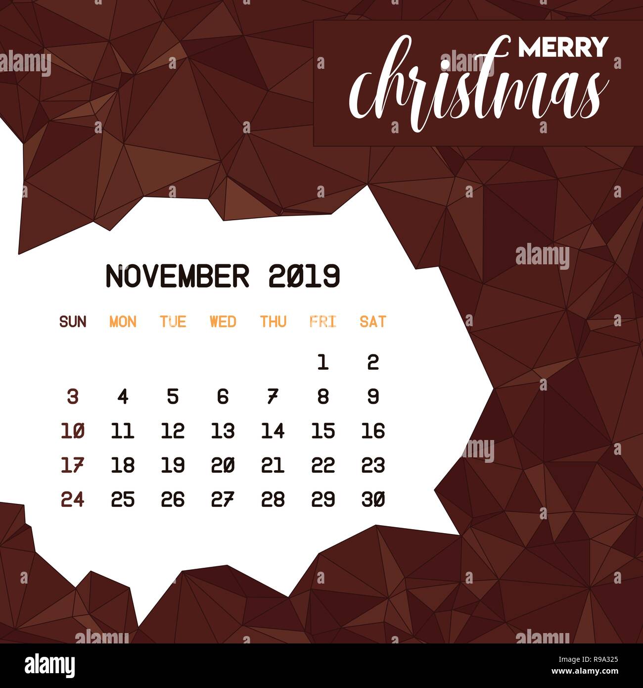 November 2019 calendar Stock Vector Images - Alamy
