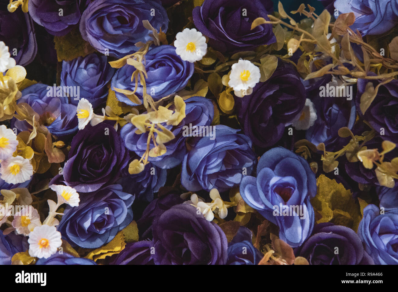 Plastic Roses Flowers Background Stock Photo - Alamy