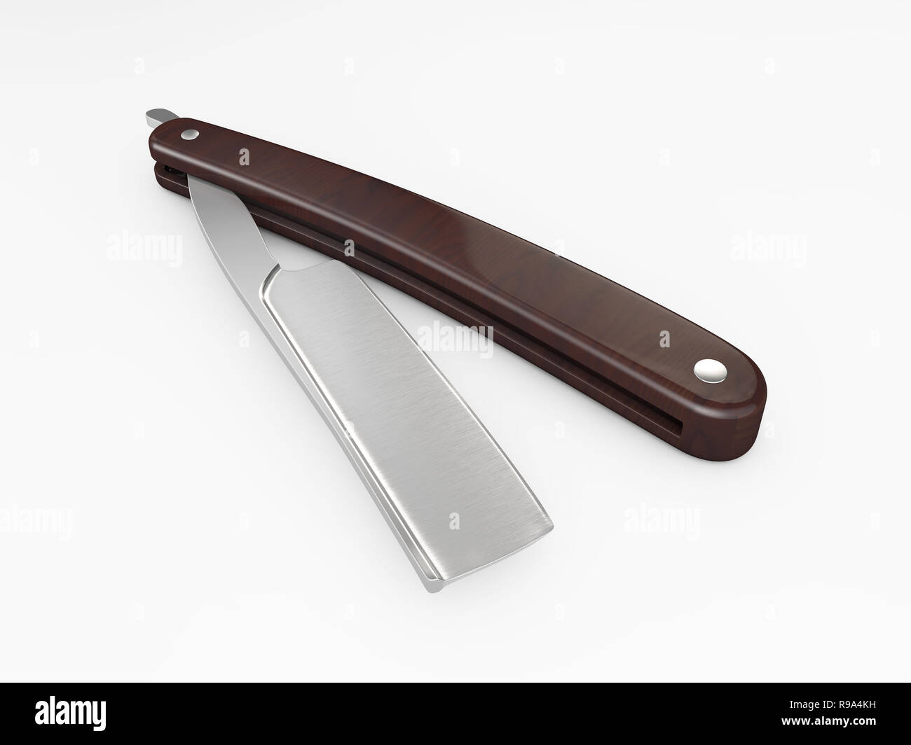 Vintage shaving blade isolated on white background 3d illustration ...