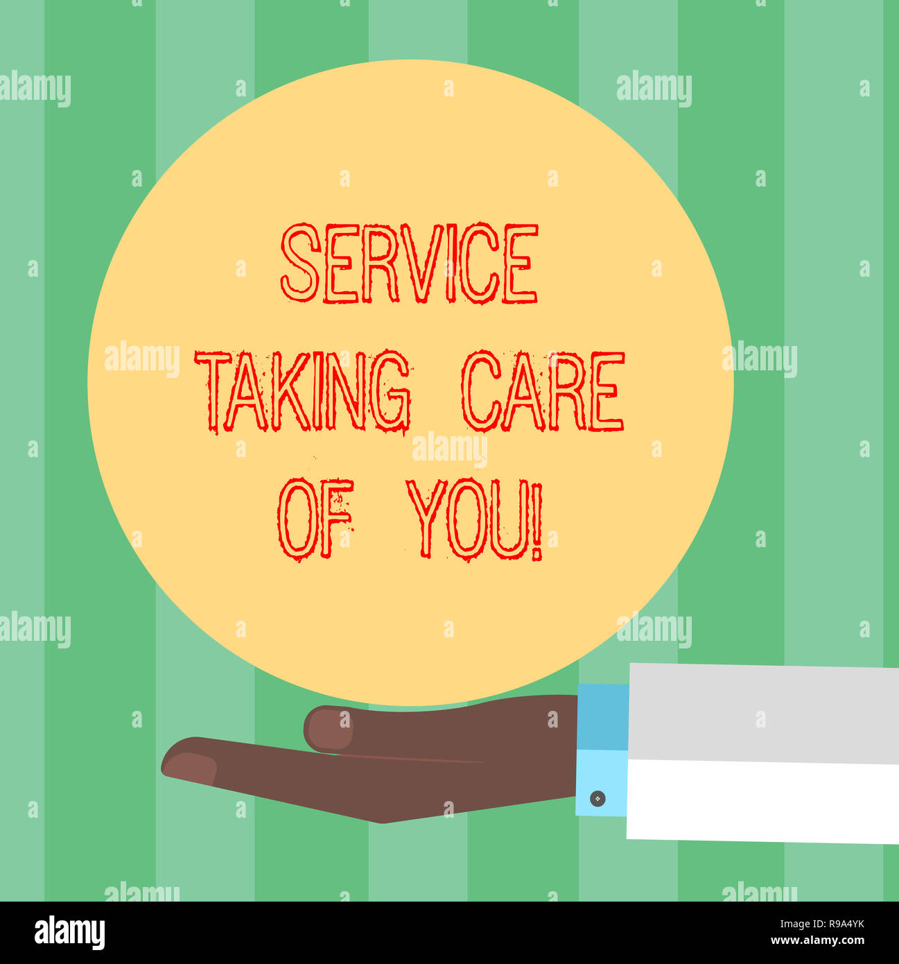 Handwriting text writing Service Taking Care Of You. Concept meaning ...