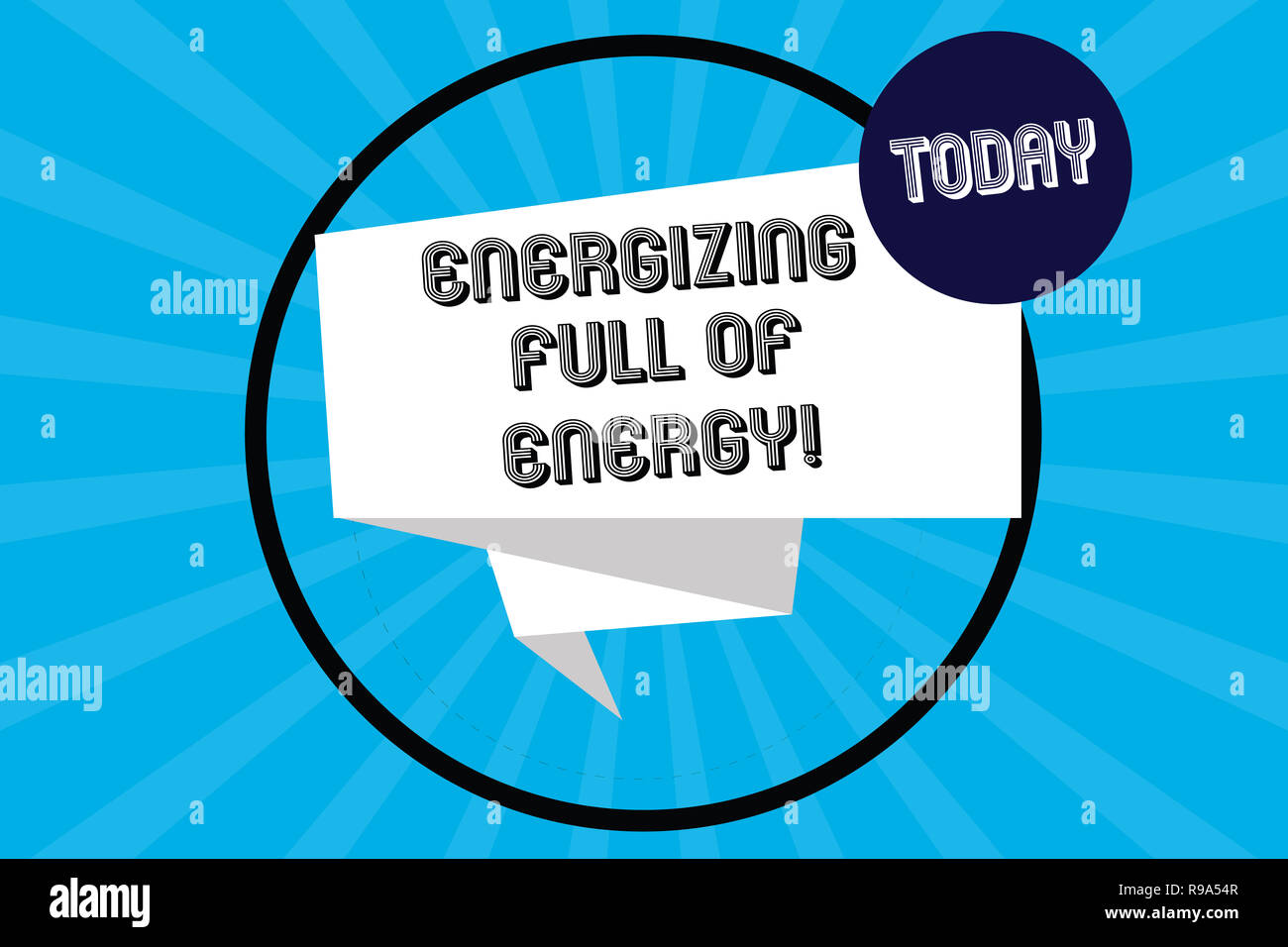 Handwriting text Energizing Full Of Energy. Concept meaning Focused ...