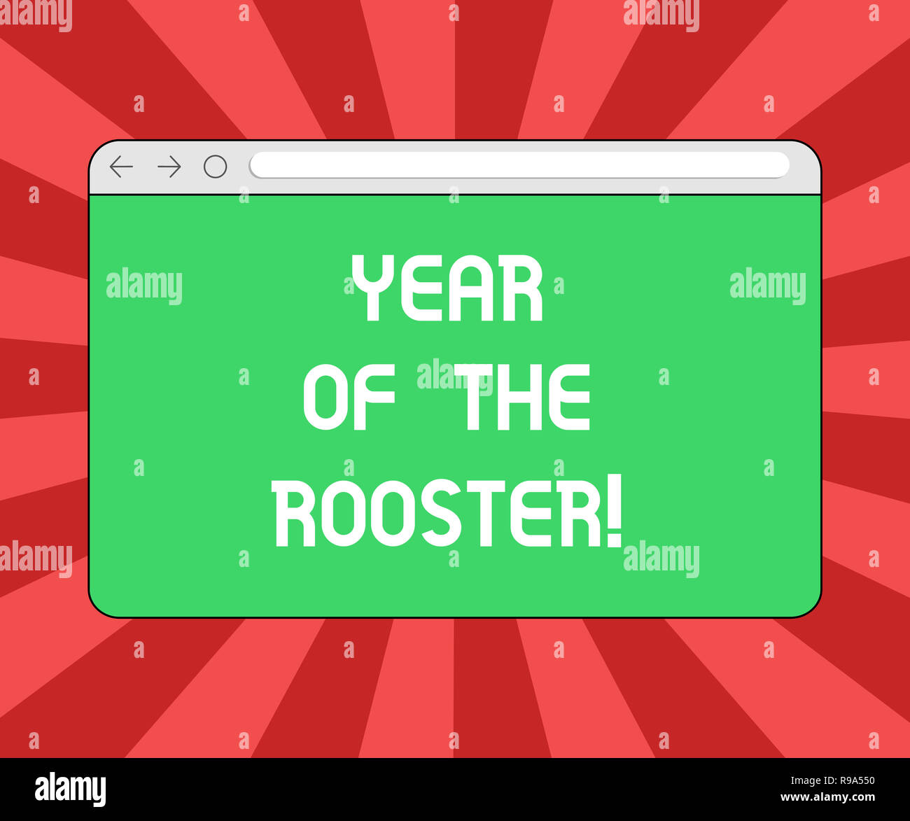 Conceptual hand writing showing Year Of The Rooster. Business photo ...
