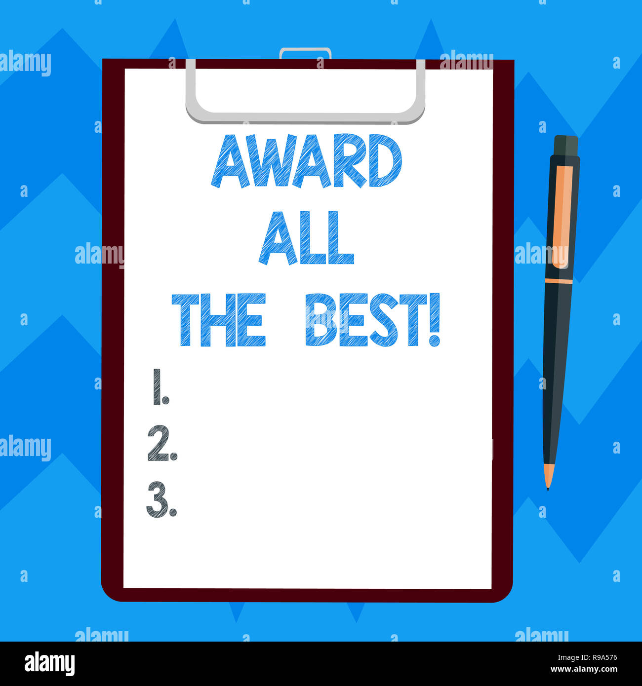 Text sign showing Award All The Best. Conceptual photo Recognize good ...