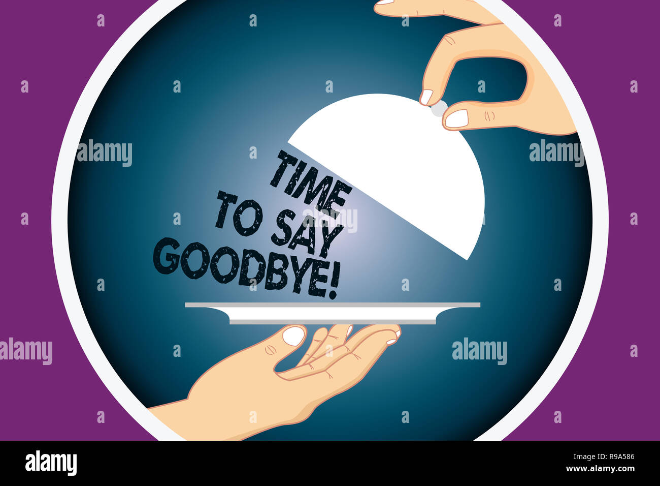 Conceptual hand writing showing Time To Say Goodbye. Business photo ...