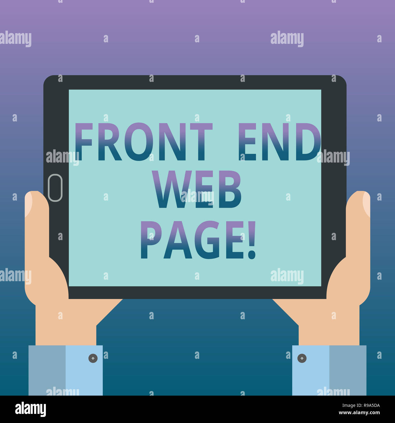 Handwriting text writing Front End Web Page. Concept meaning Converting data into graphical ...