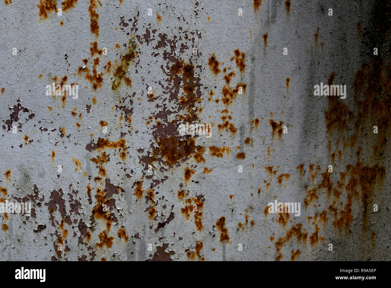texture old grey sheet metal with peeling paint. background Stock Photo ...