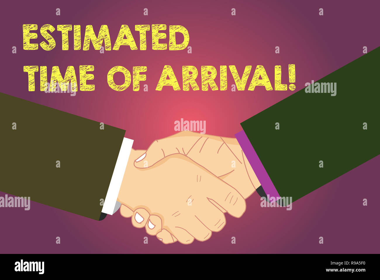 Word writing text Estimated Time Of Arrival. Business concept for Hours ...