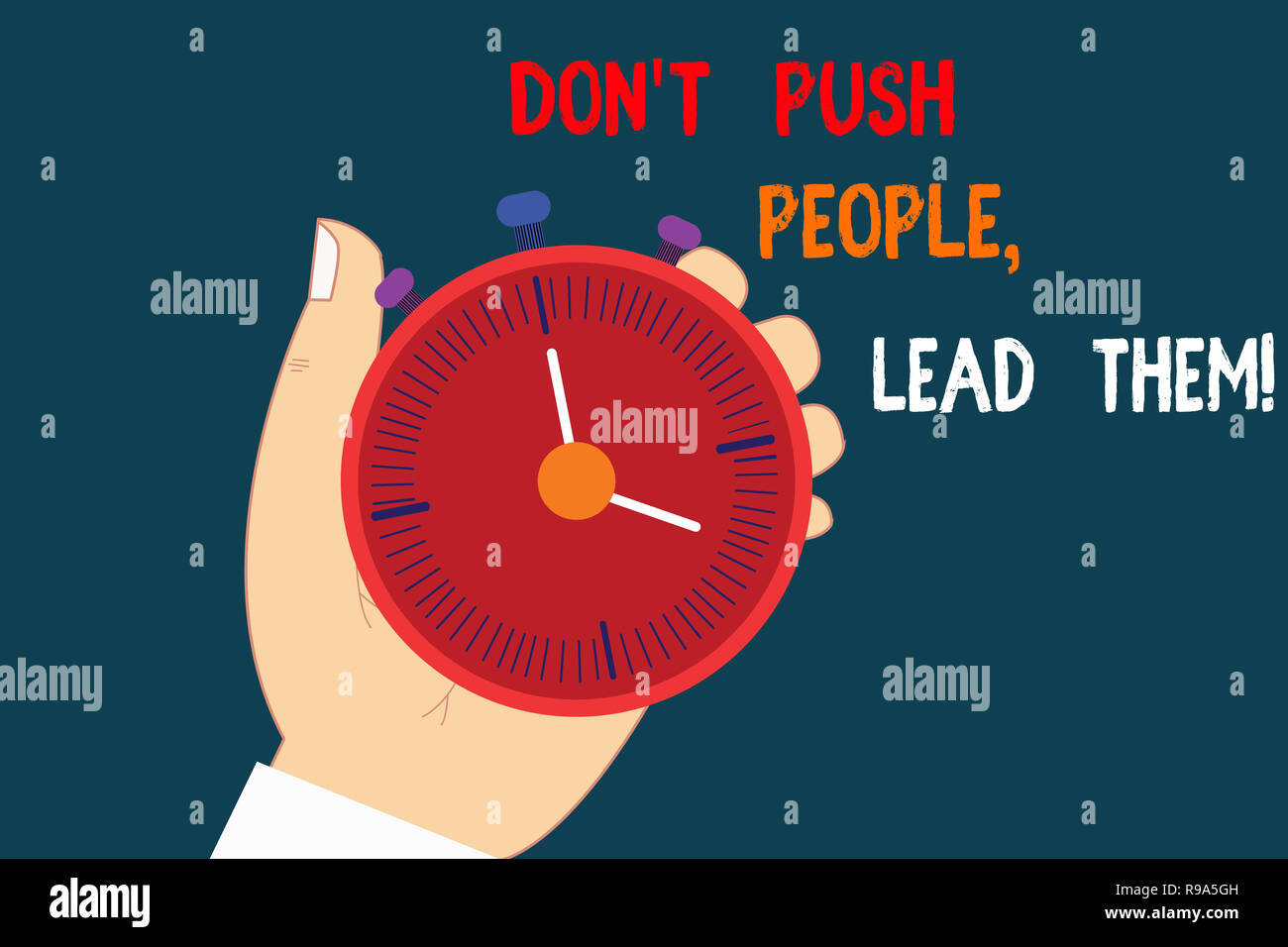 Text sign showing Don T Push People Lead Them. Conceptual photo Be kind ...