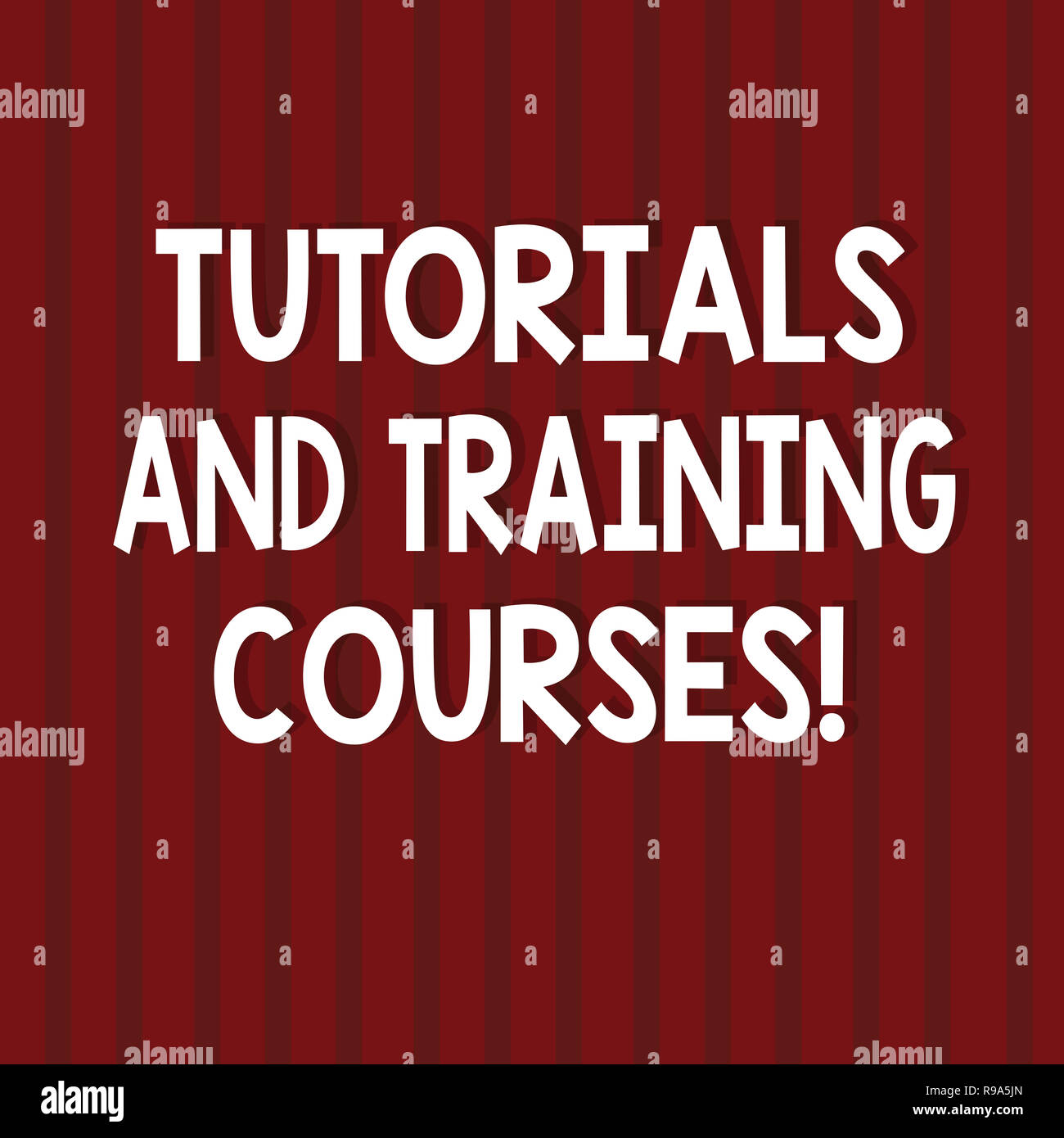 Text sign showing Tutorials And Training Courses. Conceptual photo ...