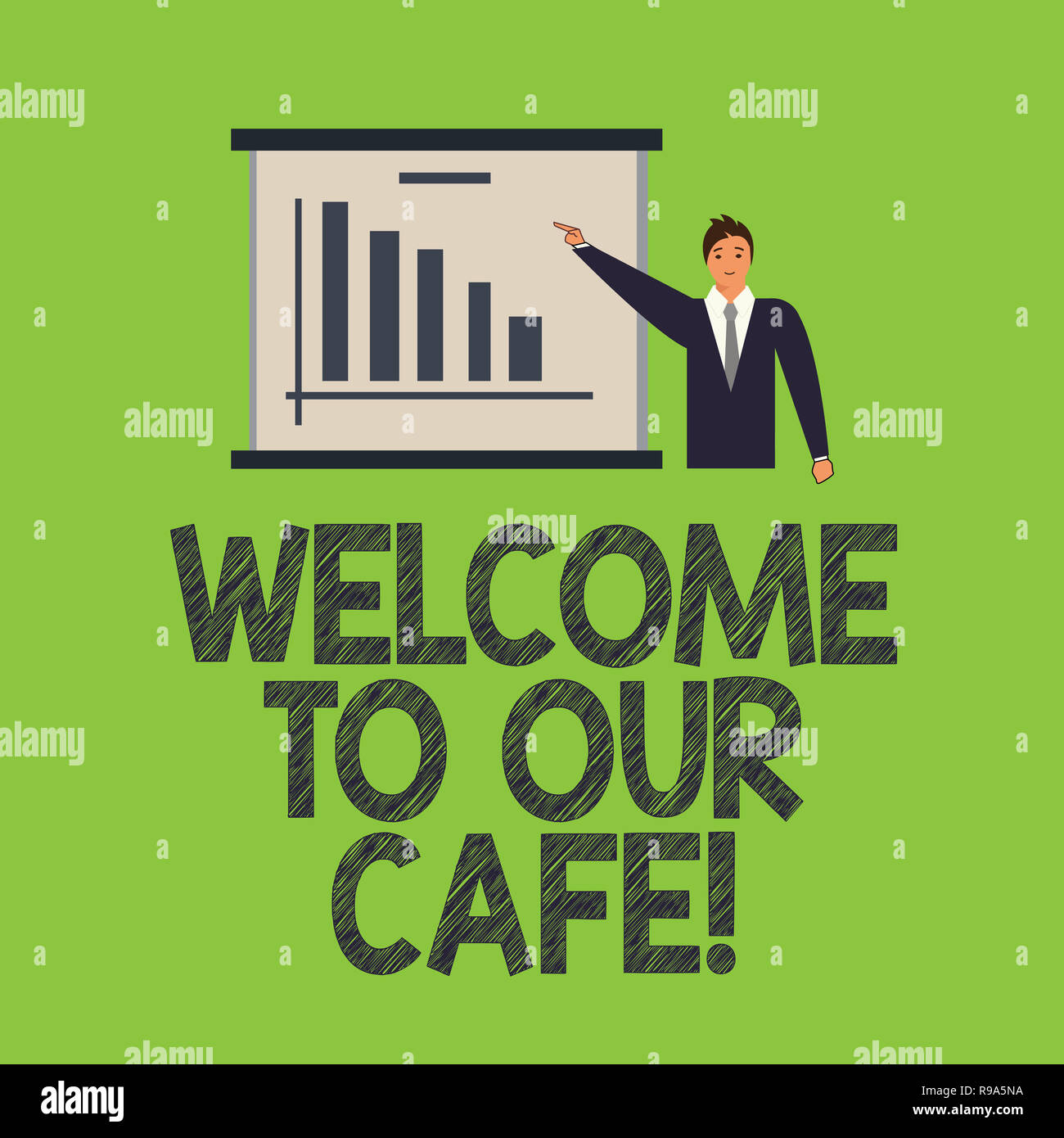 Word writing text Welcome To Our Cafe. Business concept for Greeting ...