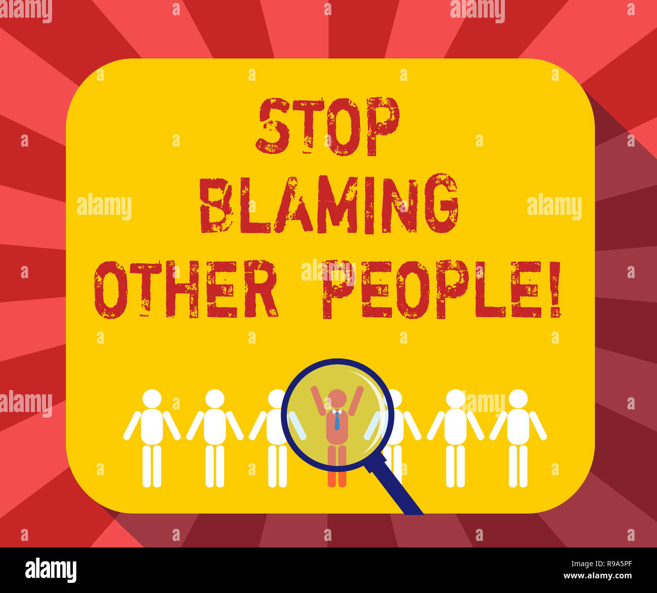Conceptual hand writing showing Stop Blaming Other People. Business ...