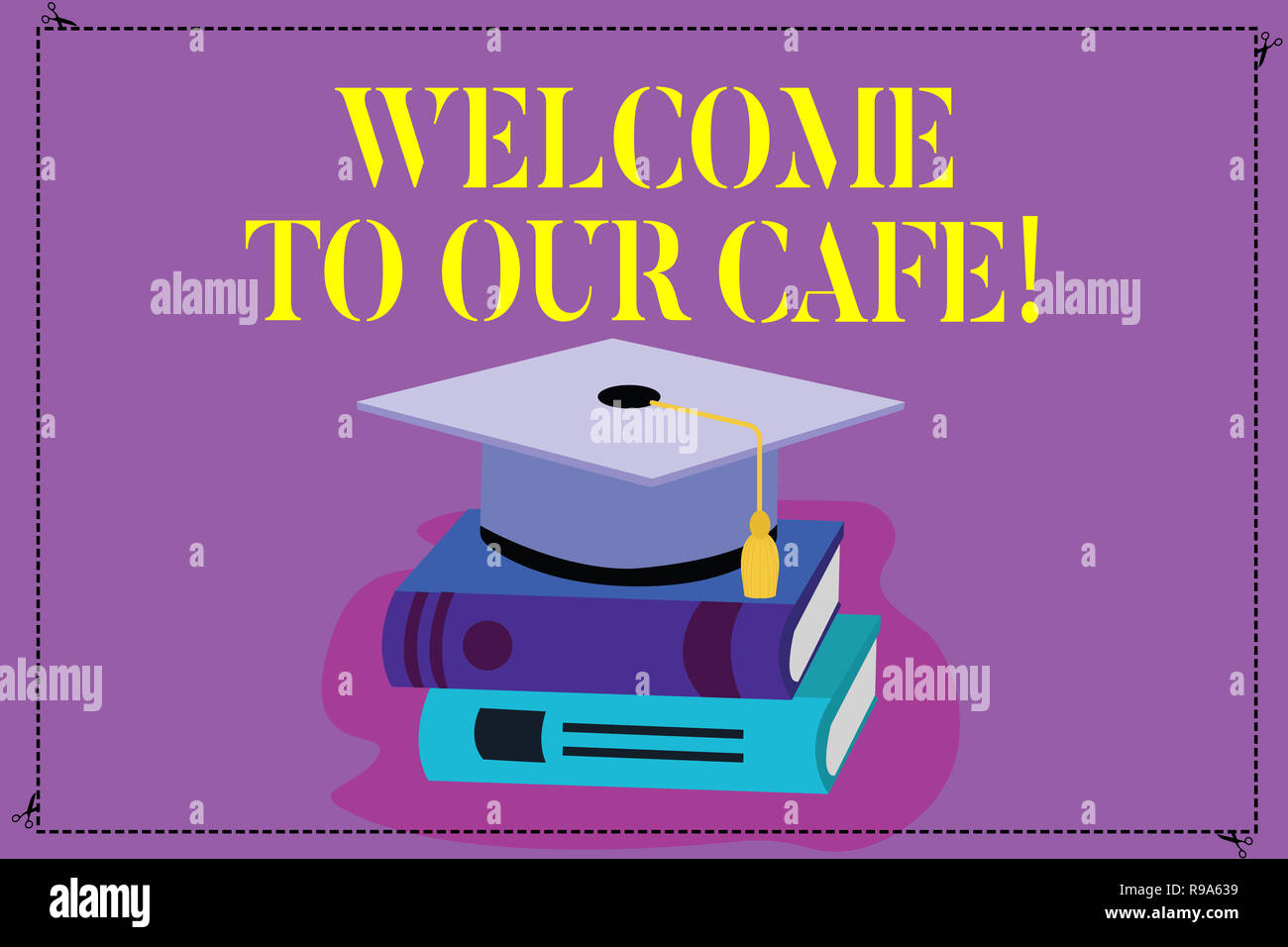 Handwriting text Welcome To Our Cafe. Concept meaning Greeting ...