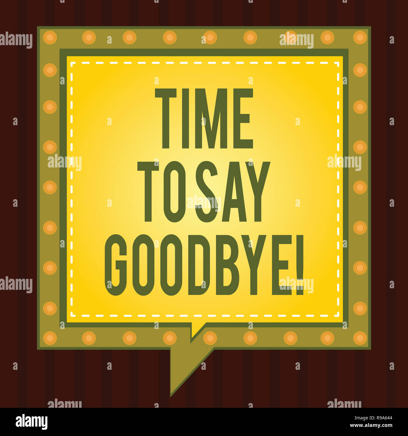 Conceptual hand writing showing Time To Say Goodbye. Business photo ...