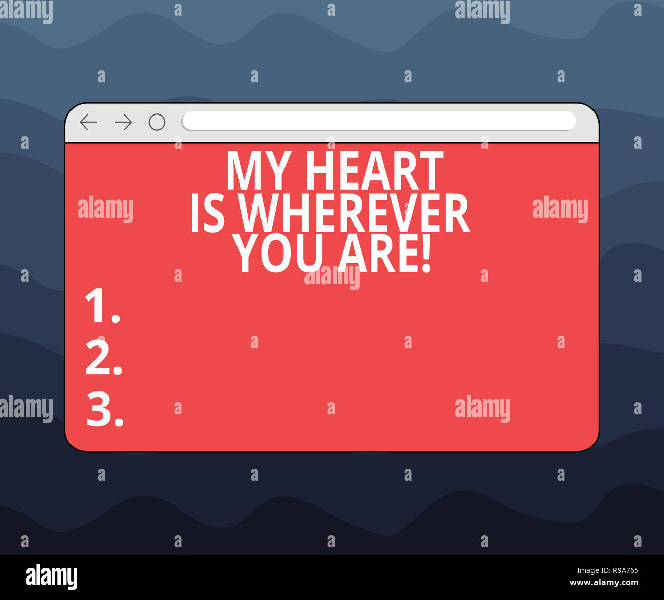 Writing note showing My Heart Is Wherever You Are. Business photo ...