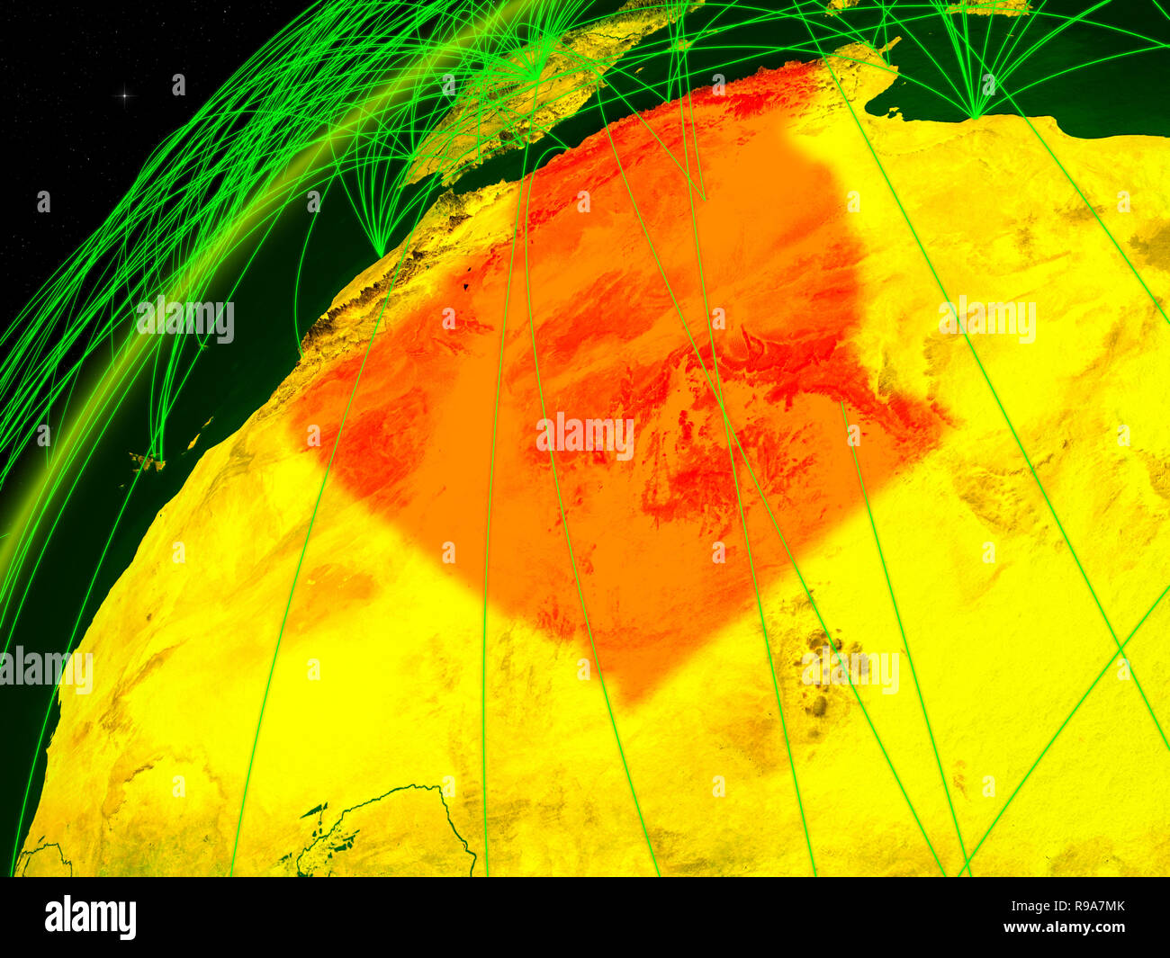 Algeria digital map hi-res stock photography and images - Alamy
